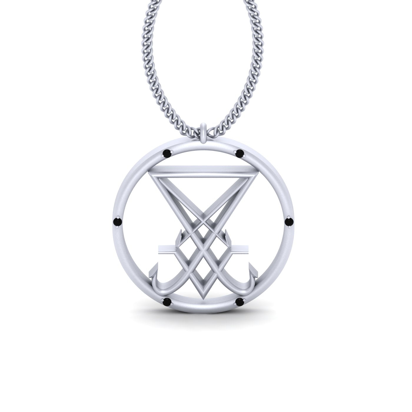 Sigil of Lucifer Pendant Satanic Symbol Sigil of Lucifer Locket White ...